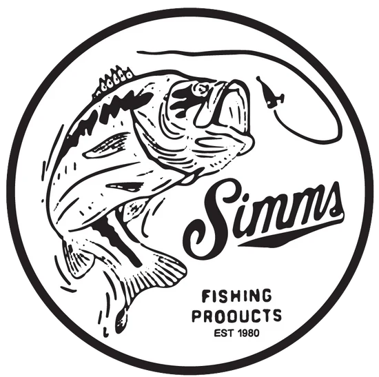 Simms Nostalgic Bass Sticker — Little Forks Outfitters