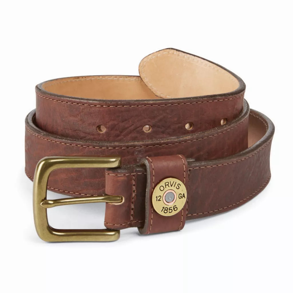 Orvis Bison Leather Shotshell Belt — Little Forks Outfitters